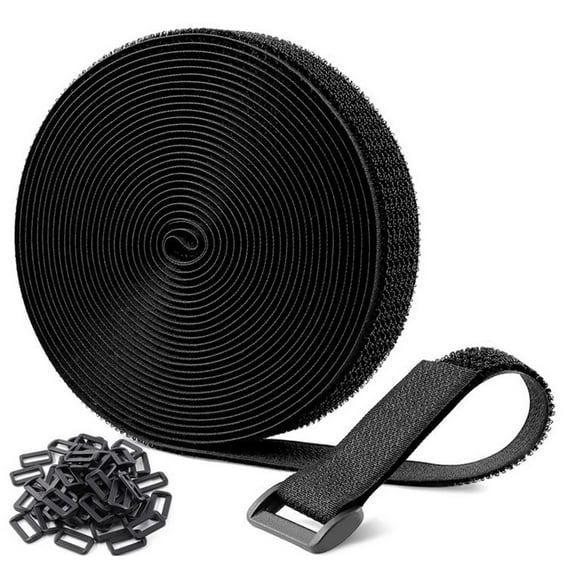 2cm 5/10m Hook and Looped Tape Frees Cut to Size Cable Ties with 25/50 ...