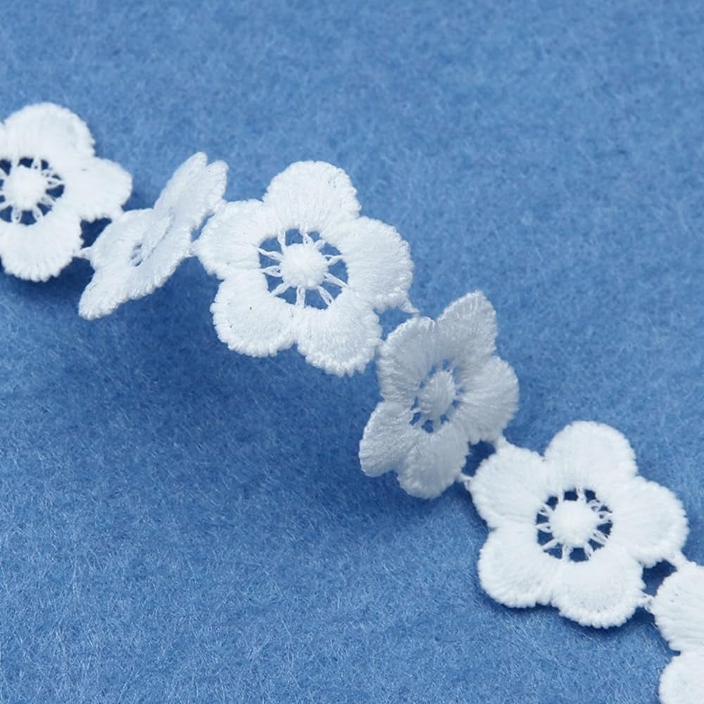 2cm Flower Pattern Lace Trims Embroidery Lace Ribbon White Vintage ...