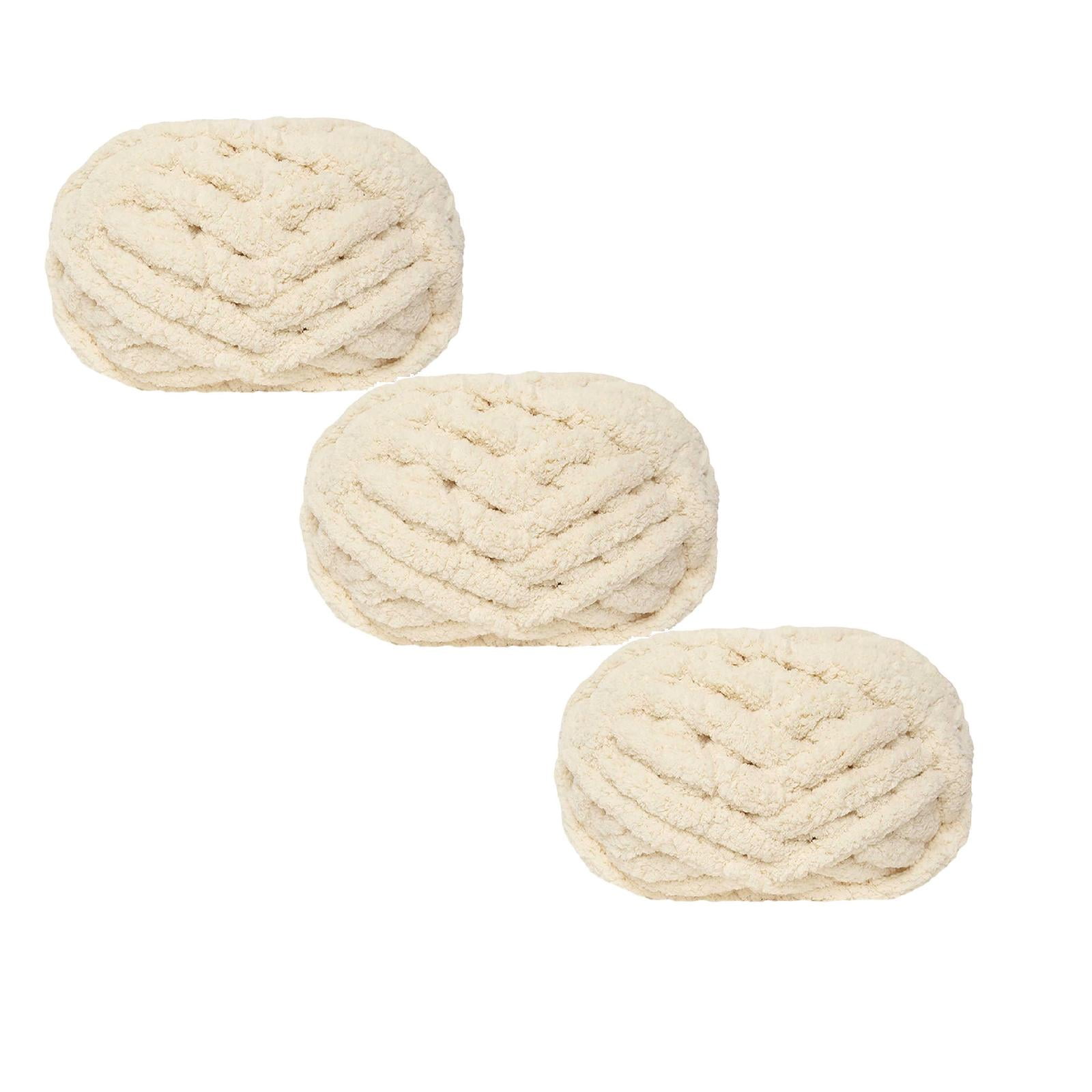 2cm Super Bulky Knitting Yarn, Extra Soft Roving Yarn for Arm Knitting & Crochet, Beginner ...