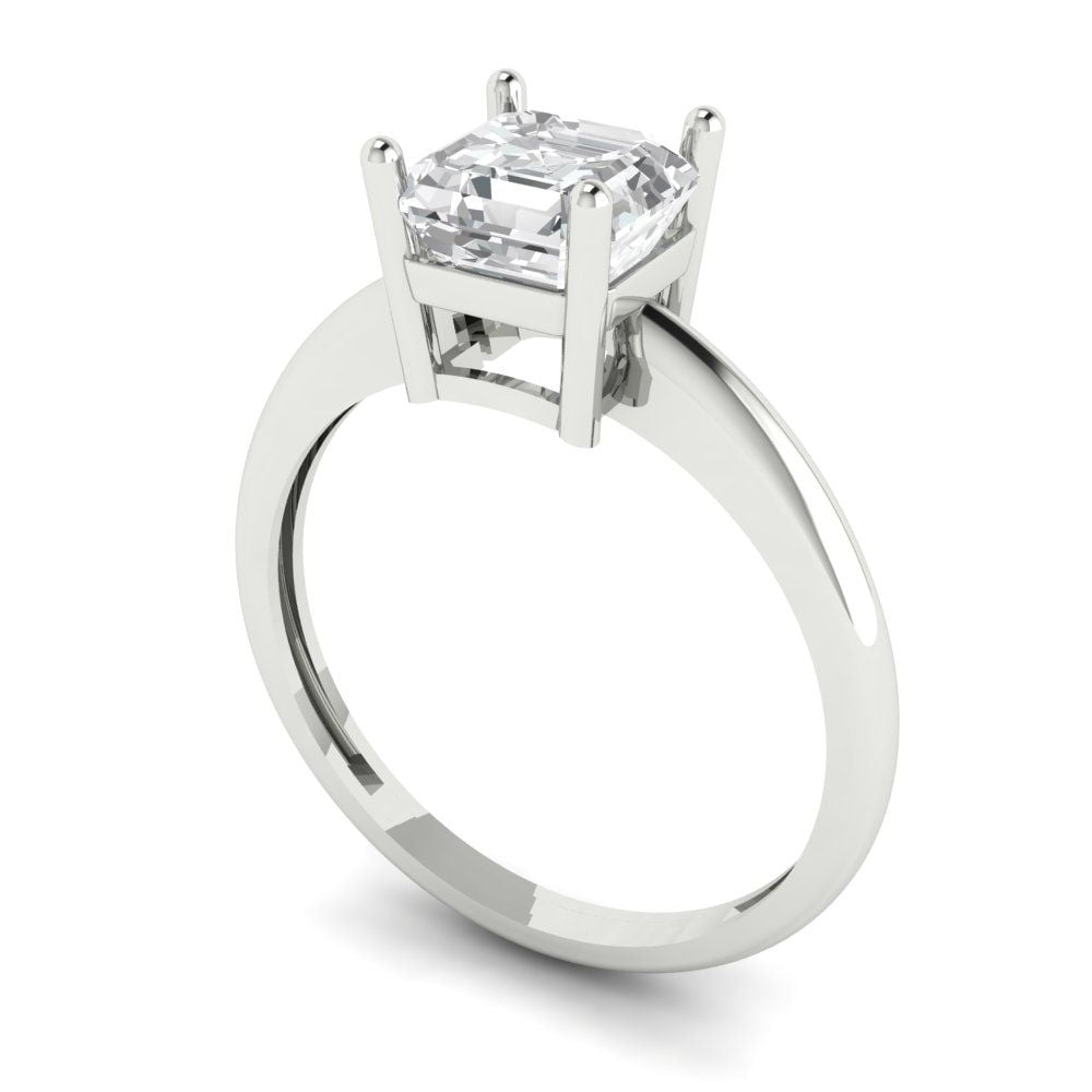 2ct Princess Cut Blue Crystal 18k Yellow Gold Engraving Statement ...