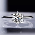 2ct Round Cut Lab Created Diamond Women's wedding Ring 14k White Gold ...