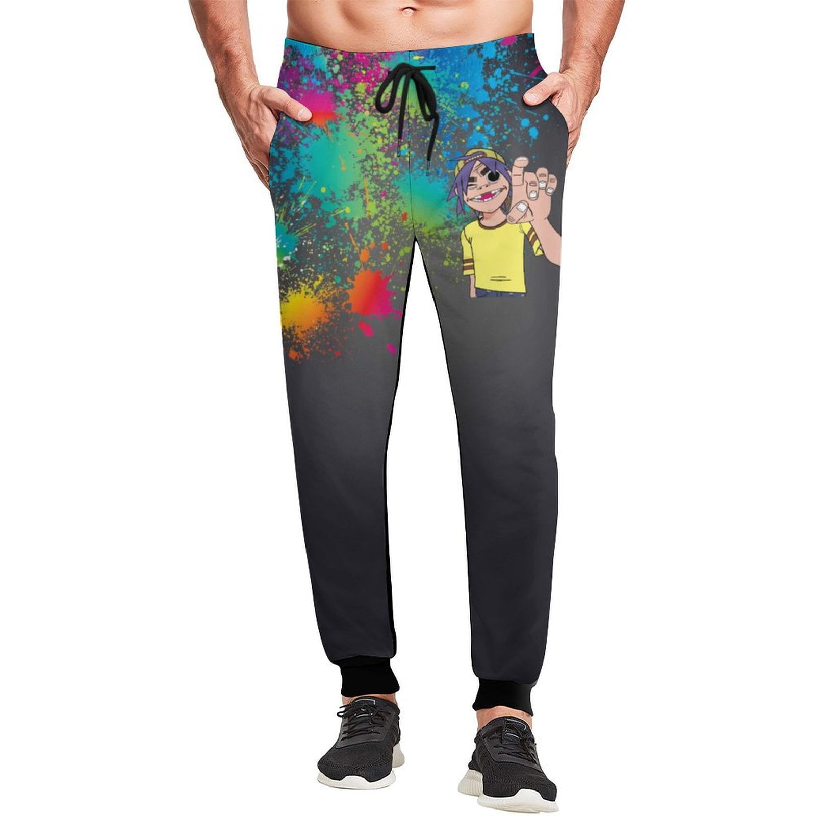 2d Cartoon Music Gorillaz Mens Sweatpants Joggers Pants 3D Printing ...