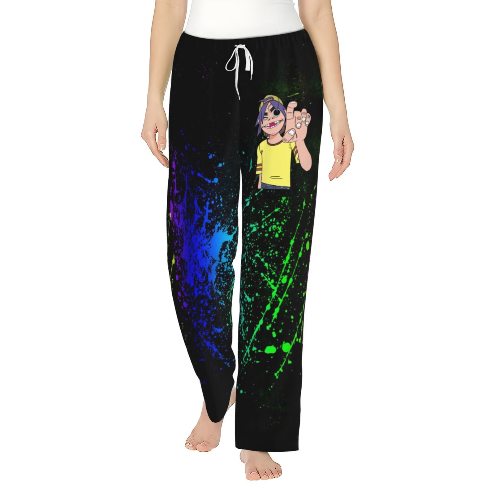 2d Cartoon Music Gorillaz Women's Pajama Pants Lounge Daily Novelty ...
