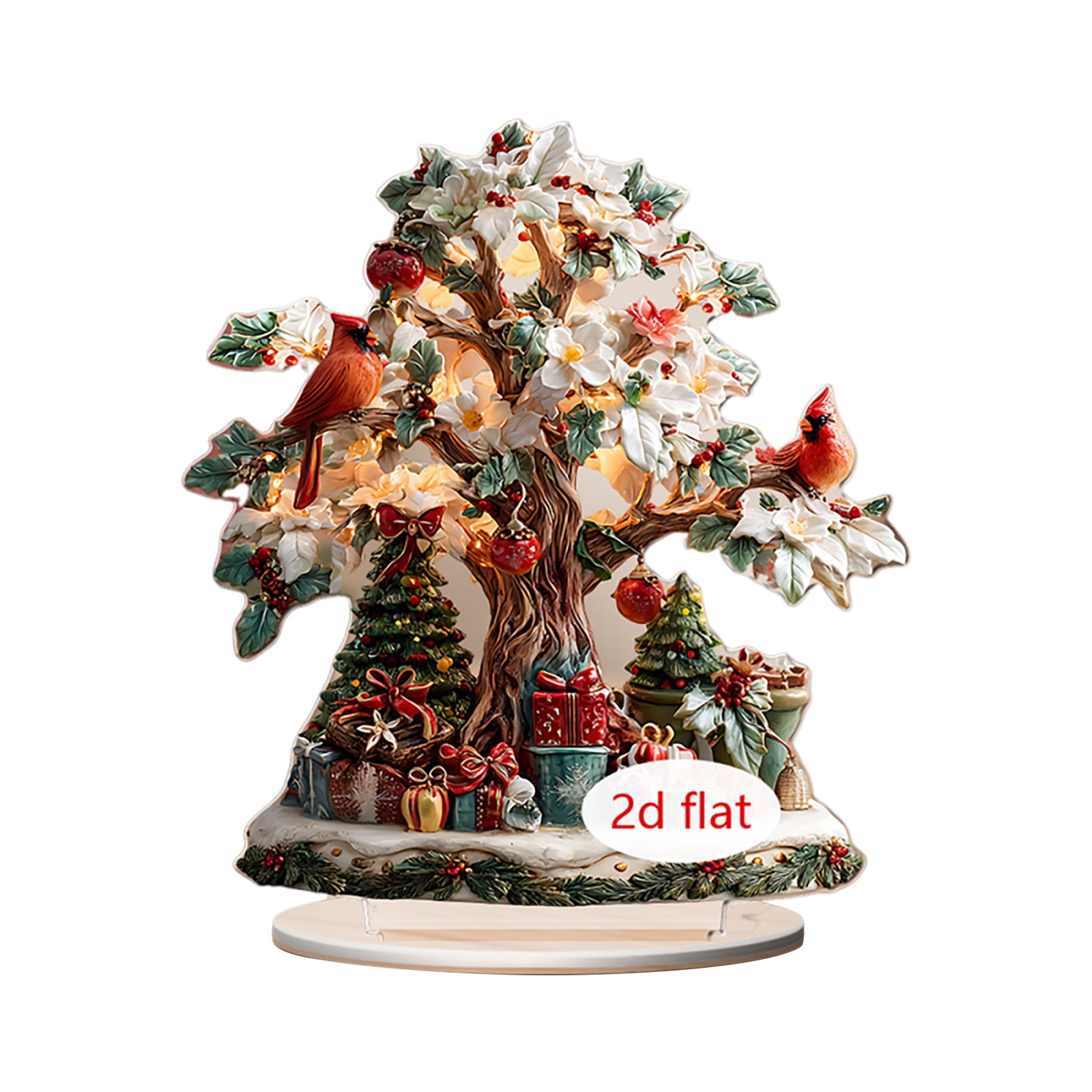 2d Flat Acrylic Christmas Color Gift Christmas Tree Home Living Room ...