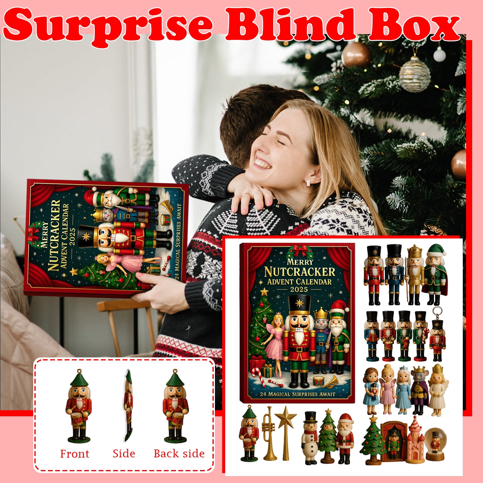 2d Flat Airplane Box - Nutcracker Blind Box, Christmas Advent Calendar ...