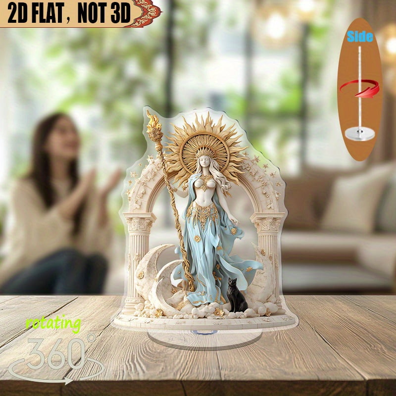 [2d flat] 1pc Rotating acrylic display featuring Sun Goddess with ...