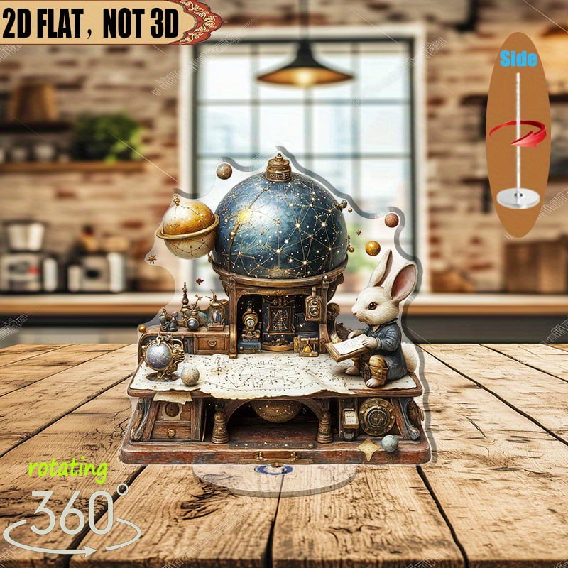 [2d flat] 1pc Rotating acrylic display featuring a celestial ...