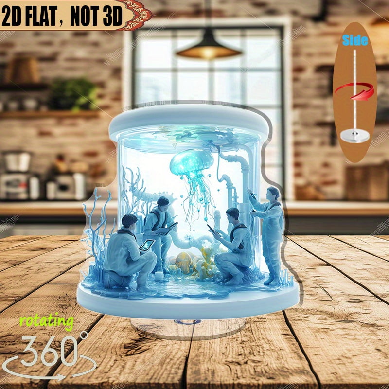 [2d flat] 1pc Rotating acrylic display featuring marine biologists ...