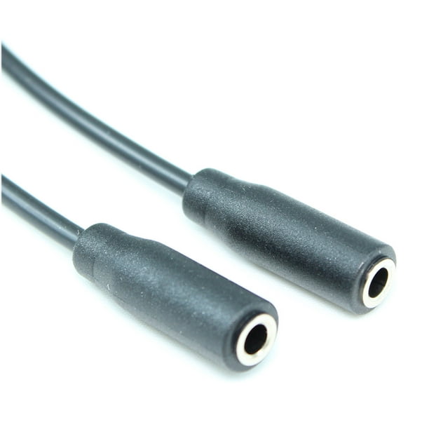 2ft 3.5mm SLIM MONO TS (2 conductor) Female to Female Audio Coupler ...