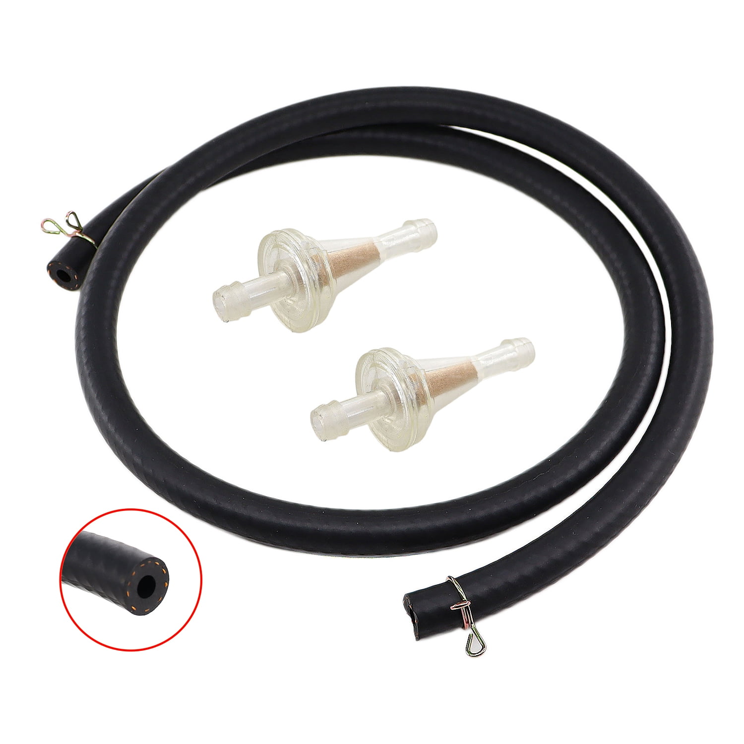 2ft 5.5mm Fuel Tank Line Hose Kit Clips for Honda CT70 CT70H CT90 CT110 ...