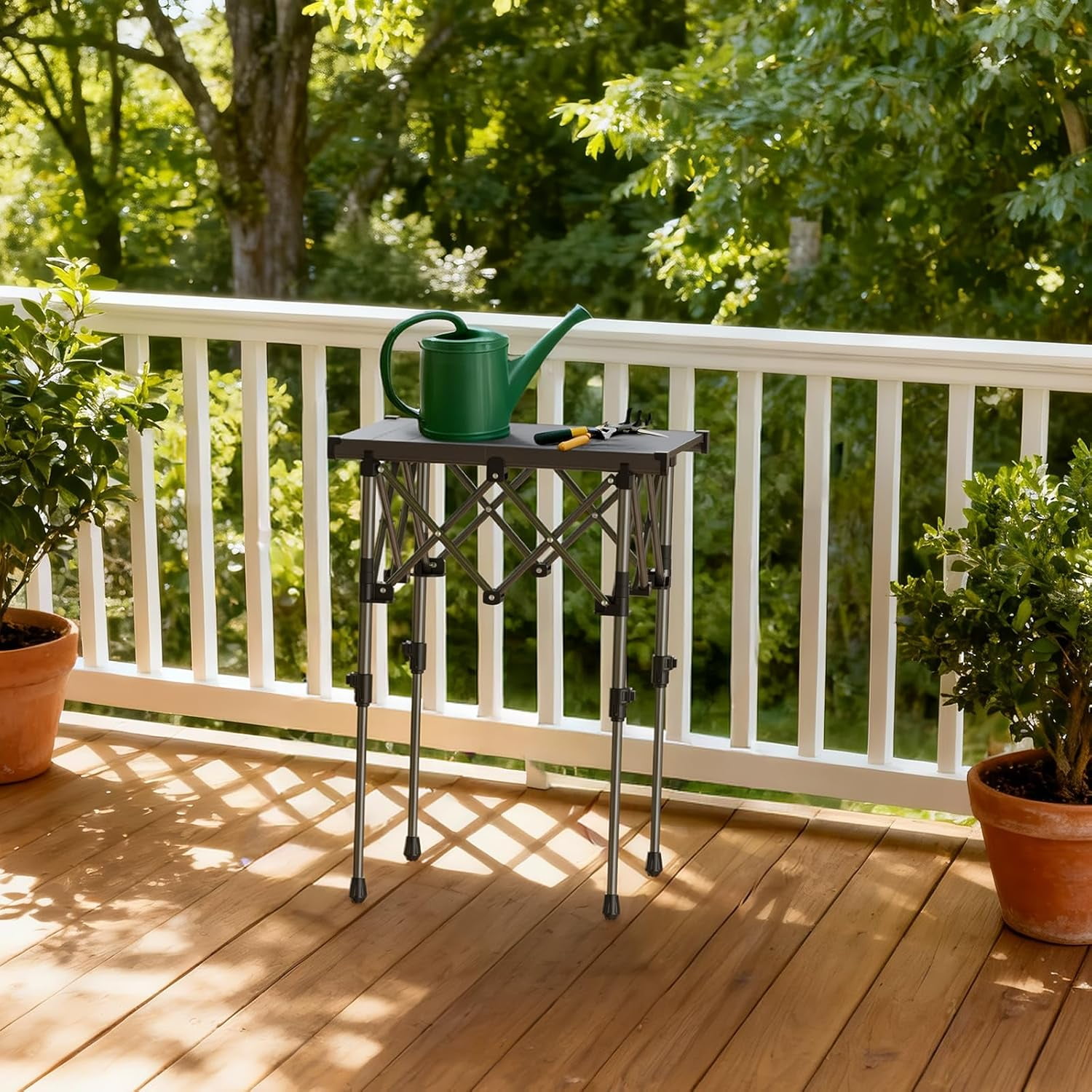 2ft Roll Top Camping Table, 2 Height Max 27.5" Small Camping Side Table ...