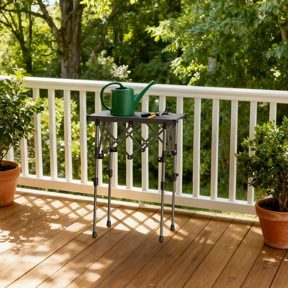 2ft Roll Top Camping Table, 2 Height Max 27.5" Small Camping Side Table ...