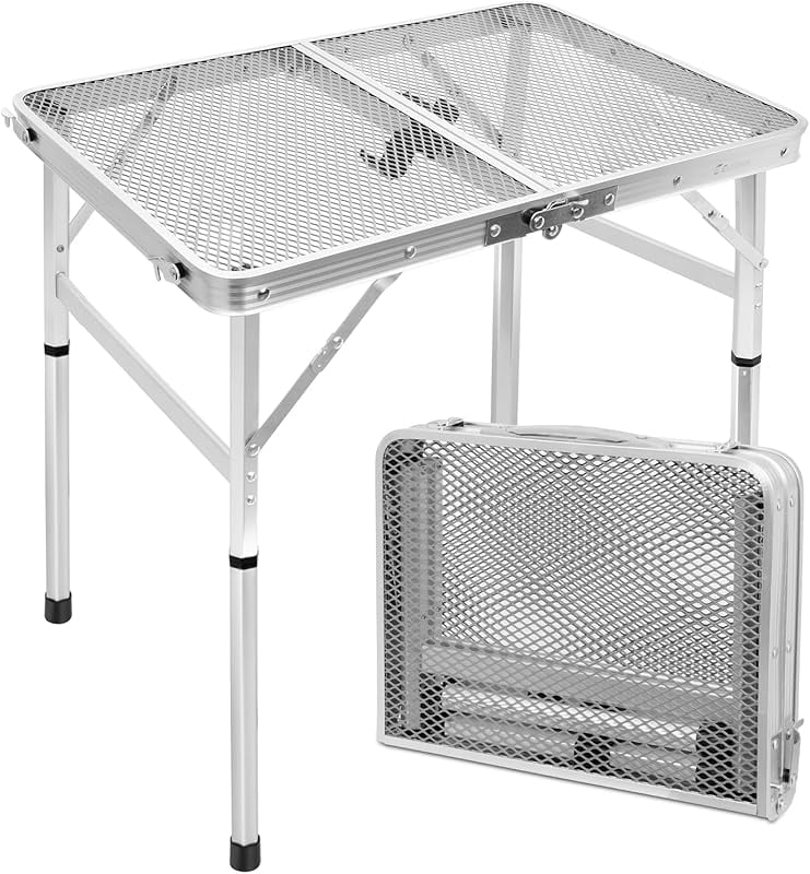 2ft Small Folding Table with Carry Handle, Adjustable Height from 10.6 ...
