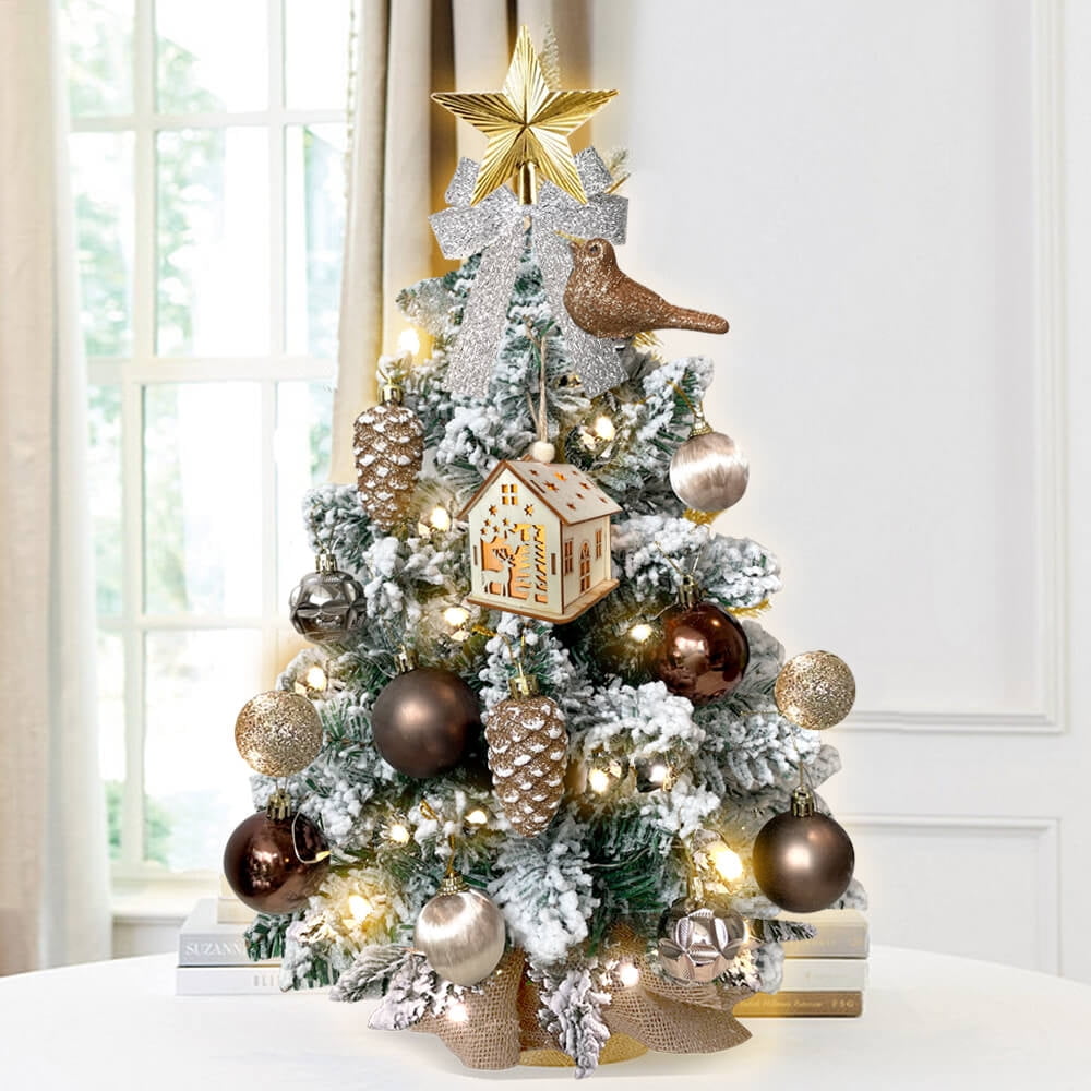 2ft Tabletop Christmas Tree, Small Artificial Christmas Tree with ...