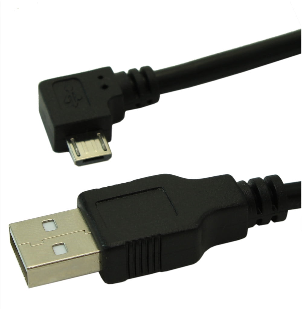 2ft USB 2.0 Type A Male to RIGHT ANGLED Micro-B 5-Pin Cable - Walmart.com
