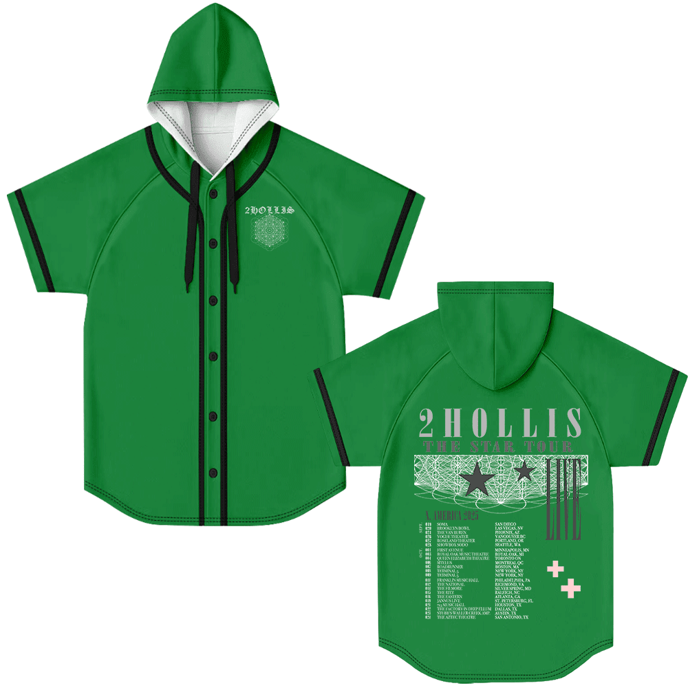 2hollis 2025 The Star Tour Merch Baseball Hoodie Sport Jacket Tee ...