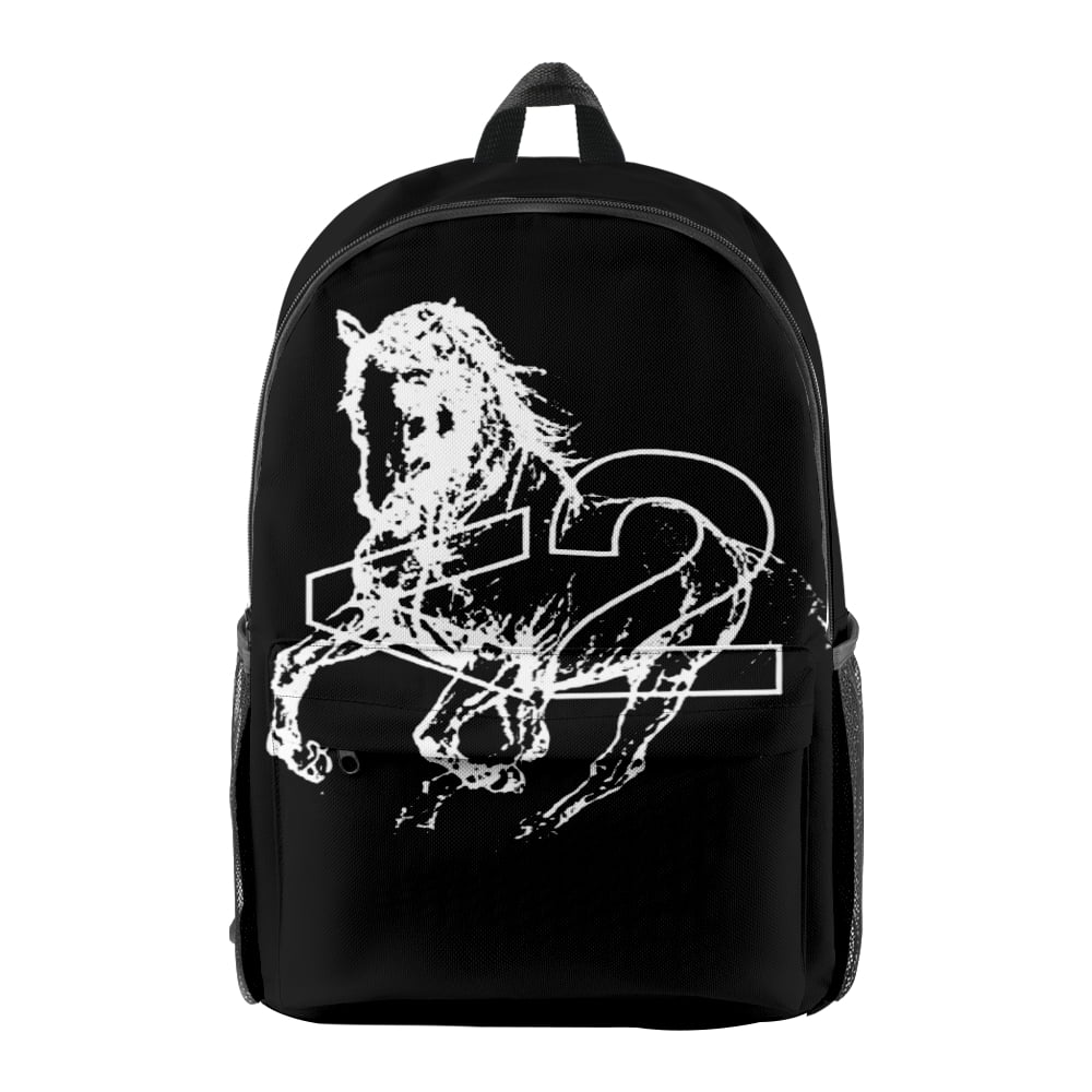 2hollis Black Horse Merch Backpack Rapper Bags Unisex Fashion Casual ...