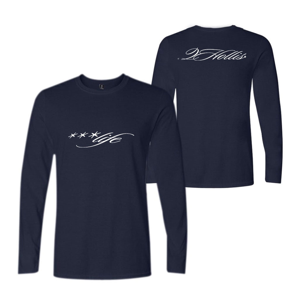 2hollis Merch Life Script Long sleeve Men/Women Fashion Casual Top ...