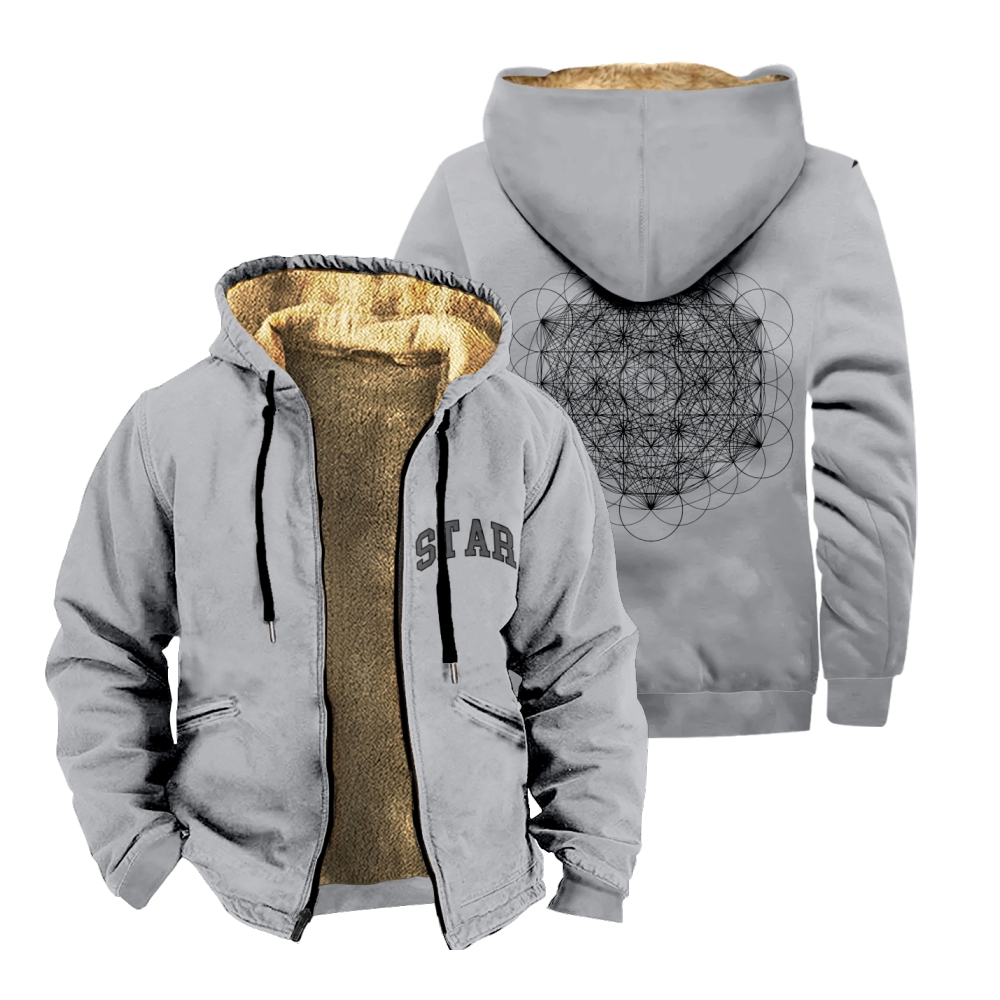 2hollis Merch Star Zip Up Jacket Long Sleeve Winter Parka Women Men ...