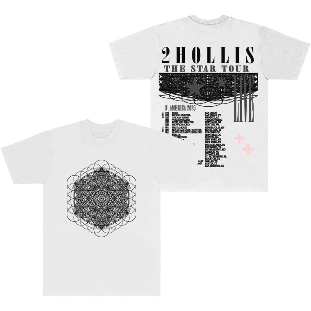 2hollis The Star Tour 2025 Merch Short Sleeve T-shirt Unisex Fashion ...