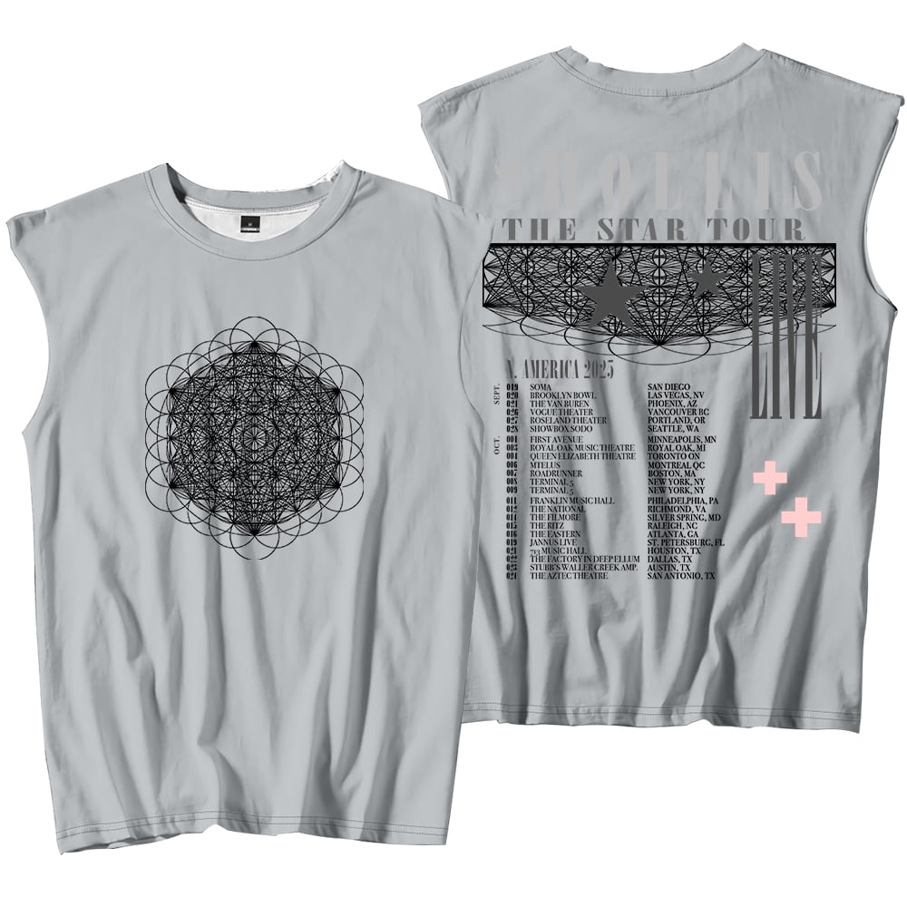 2hollis The Star Tour 2025 Merch Tank Tops Sleeveless Sport Vest Women ...