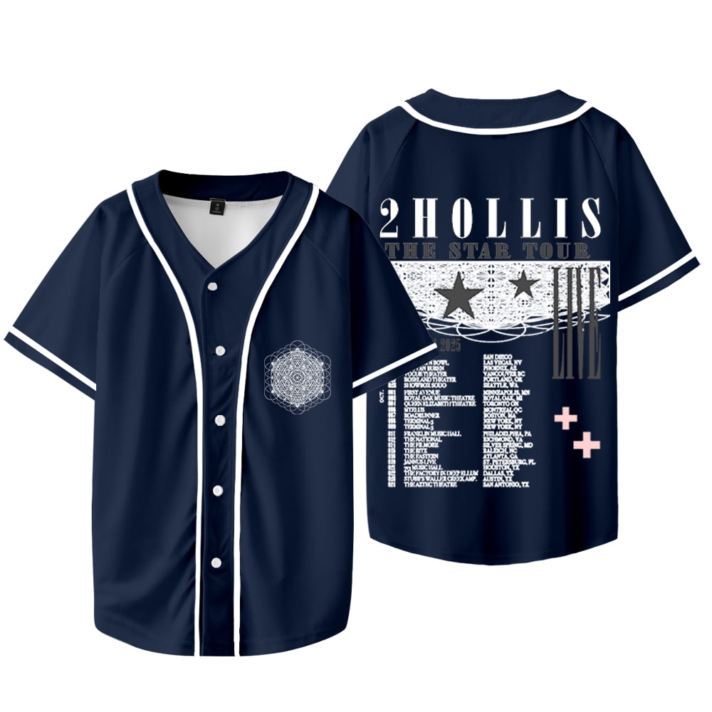 2hollis The Star Tour Merch Baseball Jacket Tee Unisex HipHop V-neck ...