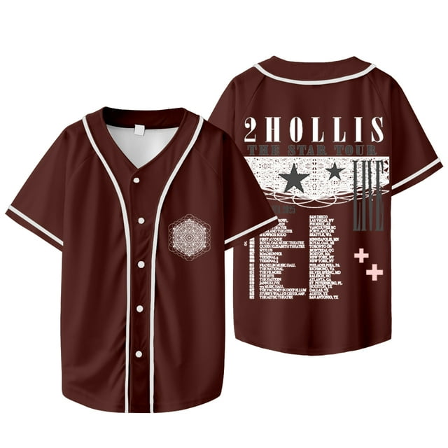 2hollis The Star Tour Merch Baseball Jacket Tee Unisex HipHop V-neck ...