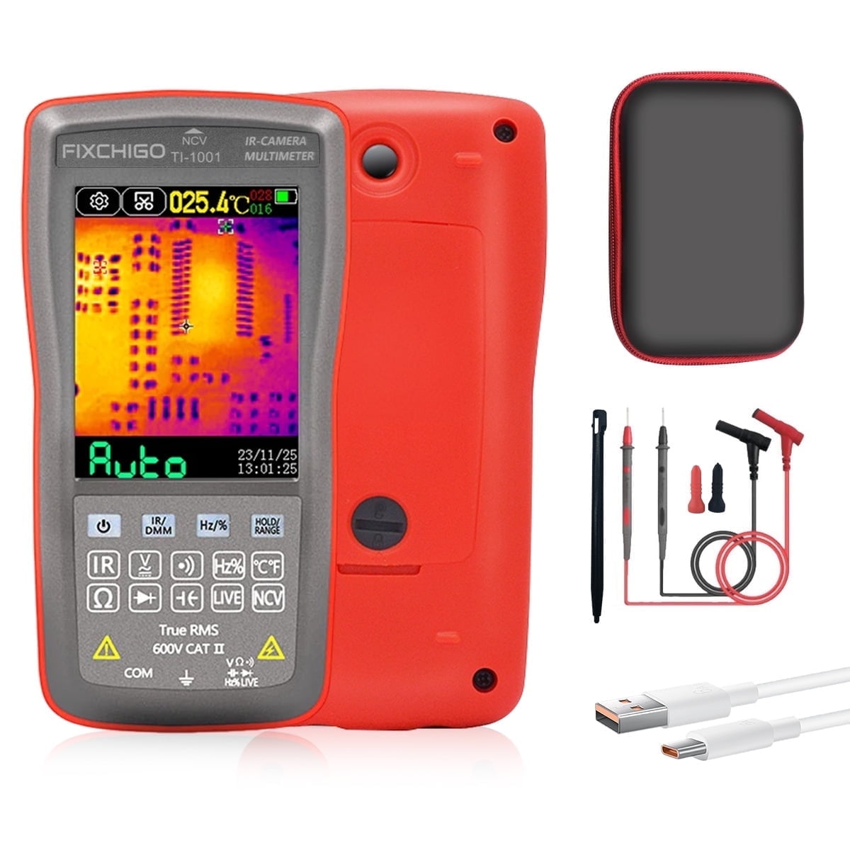2in 1 ET13S Thermal Image Multimeter, Thermal Imager Camera 192 x 192 ...