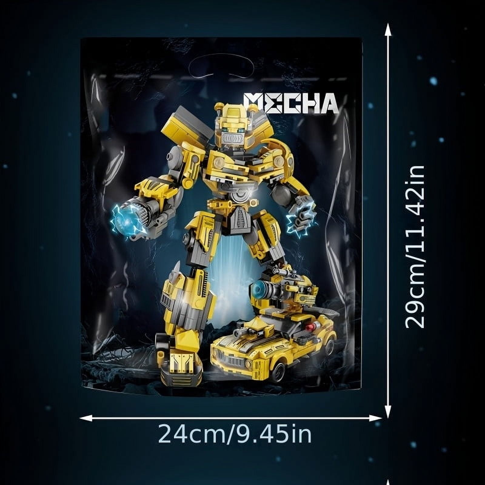 2in 1 Mecha Robot Car Building Blocks Toys, Moving Joints, Pushing ...