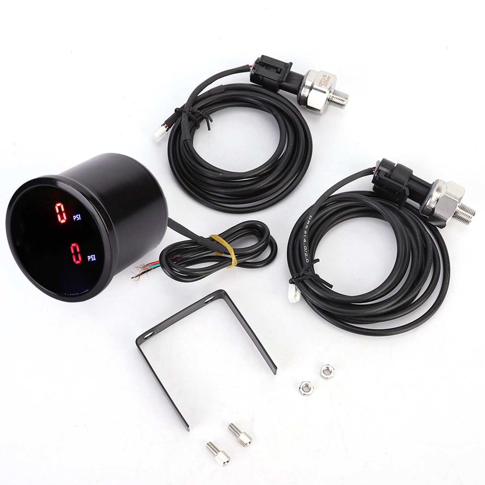 2in 52mm Car PSI Air Pressure Gauge LED Dual Digital Display Air Ride ...