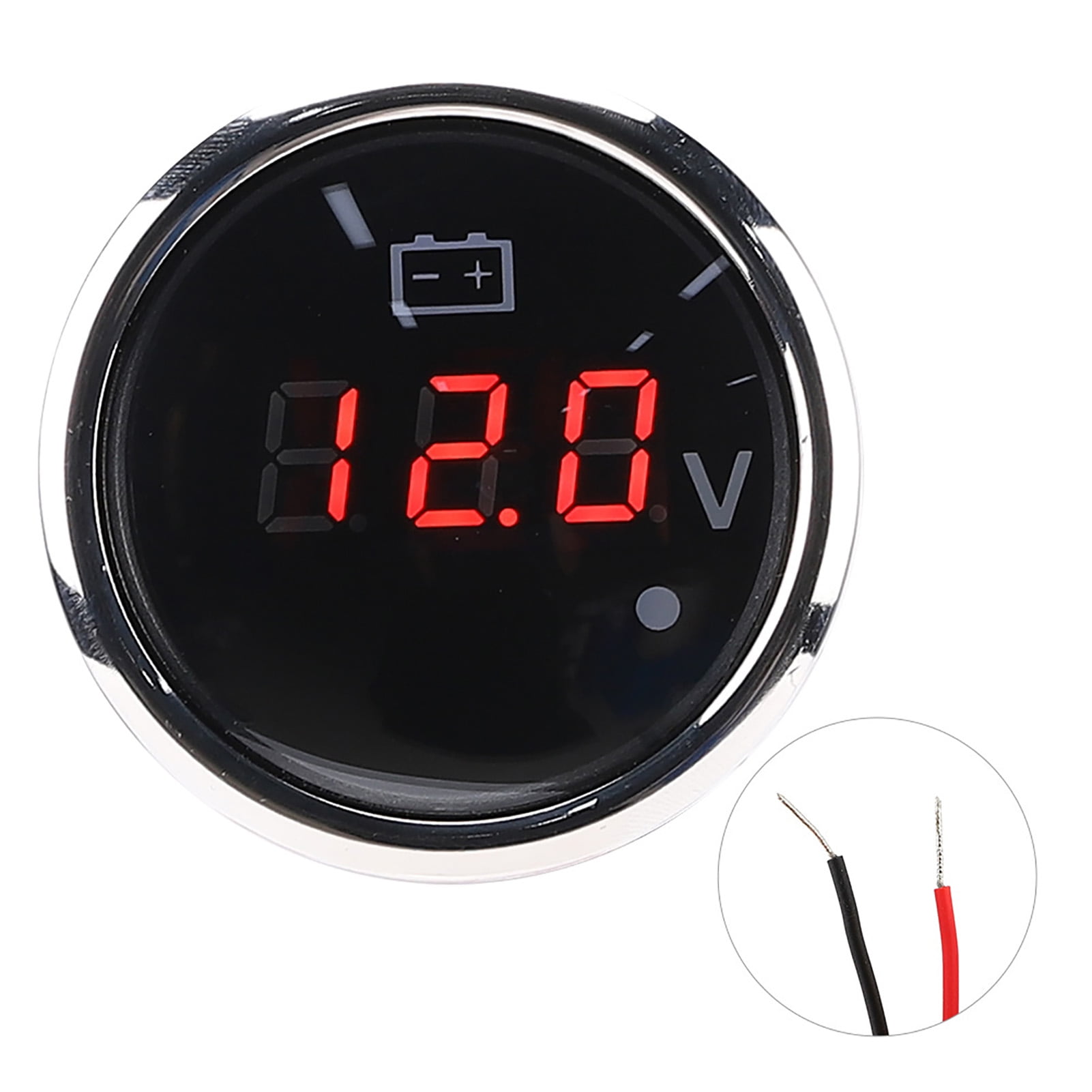 2in Battery Voltage Gauge LED Digital Display IP67 Waterproof Smart ...