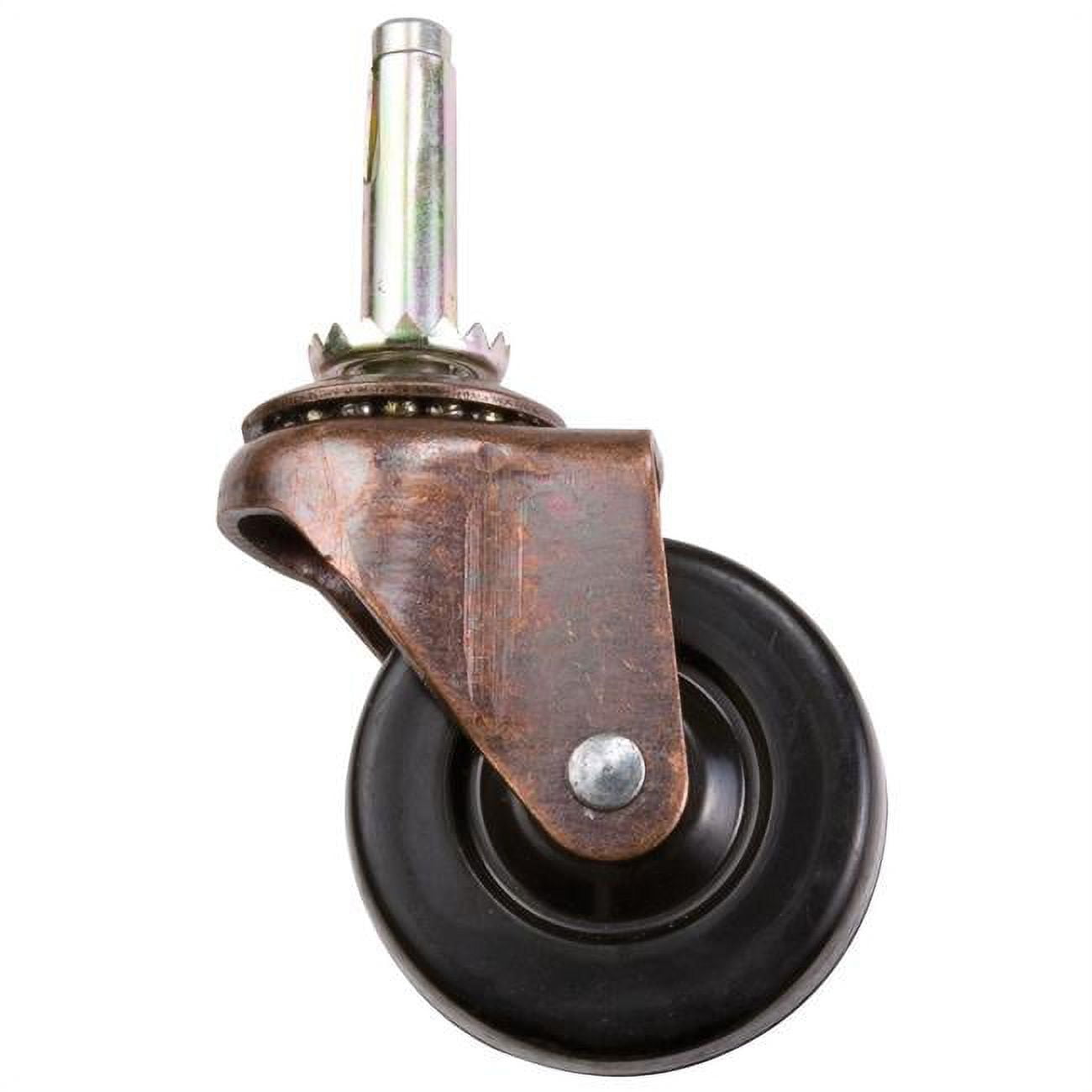 2in. Copper Soft Touch Heavy Duty Rubber Stem Casters 43 - Walmart.com