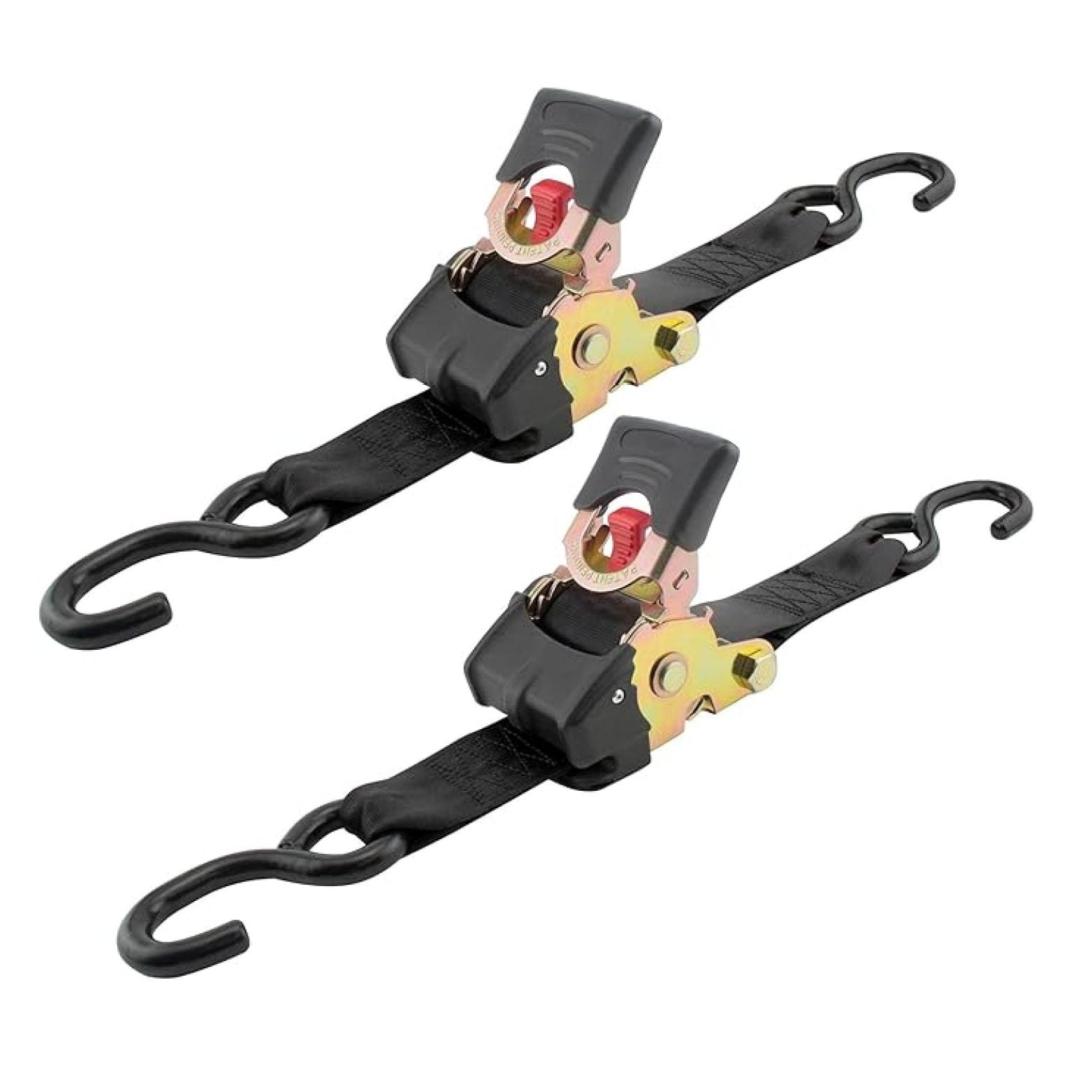 2in x 10ft Ratchet Straps, Retractable Tie Down Straps (2 Pack ...