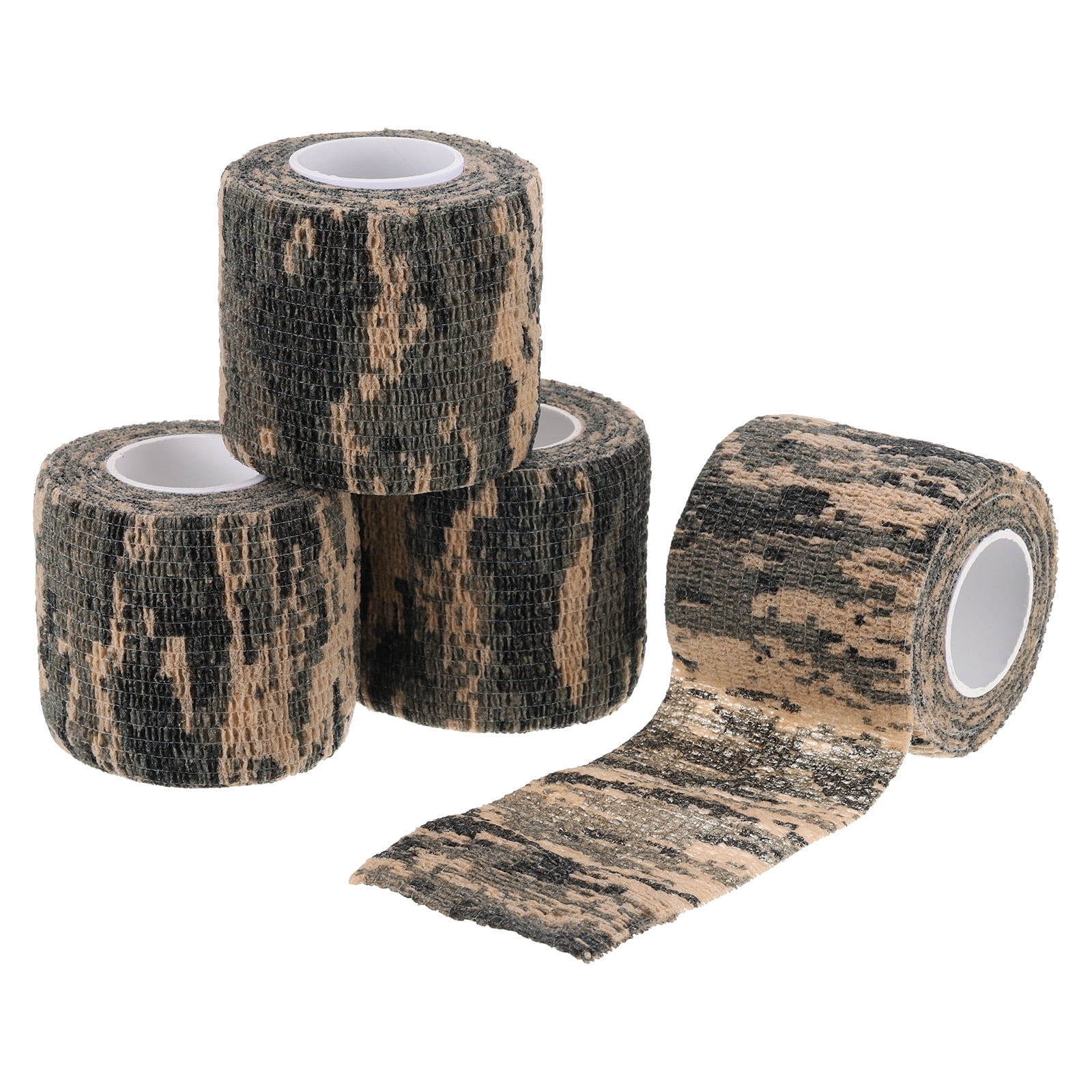 2in x 14.76ft Camo Tape Wrap, 4 Rolls of Self-Adhesive Camouflage Tape ...