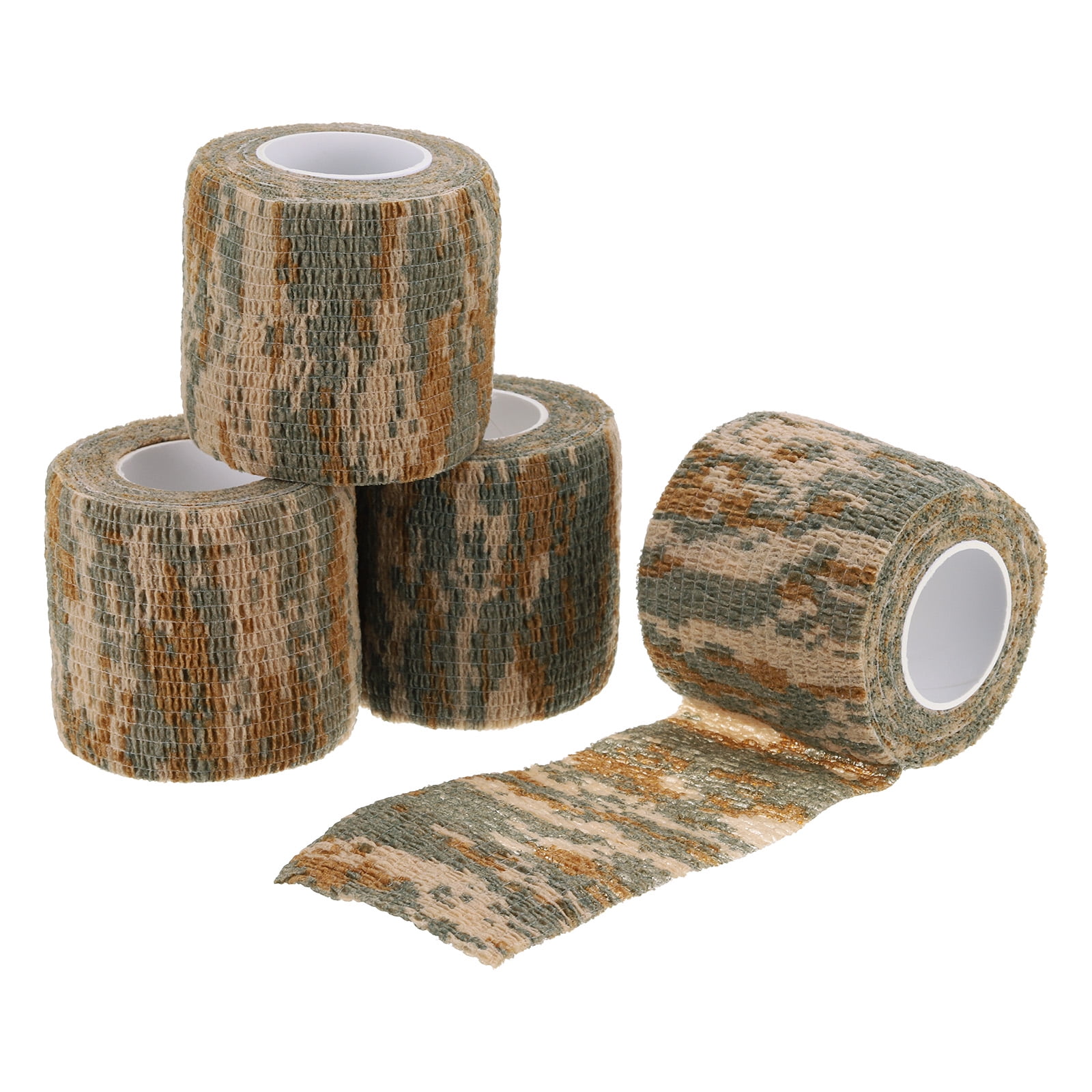 2in x 14.76ft Camo Tape Wrap, 4 Rolls of Self-Adhesive Camouflage Tape ...