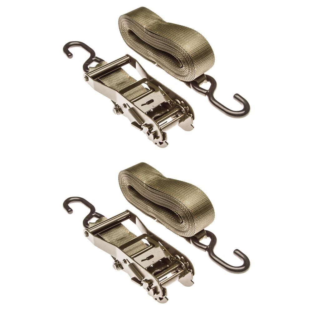 2in x 27 ft. Army Green Ratchet Straps (Pair) - Walmart.com