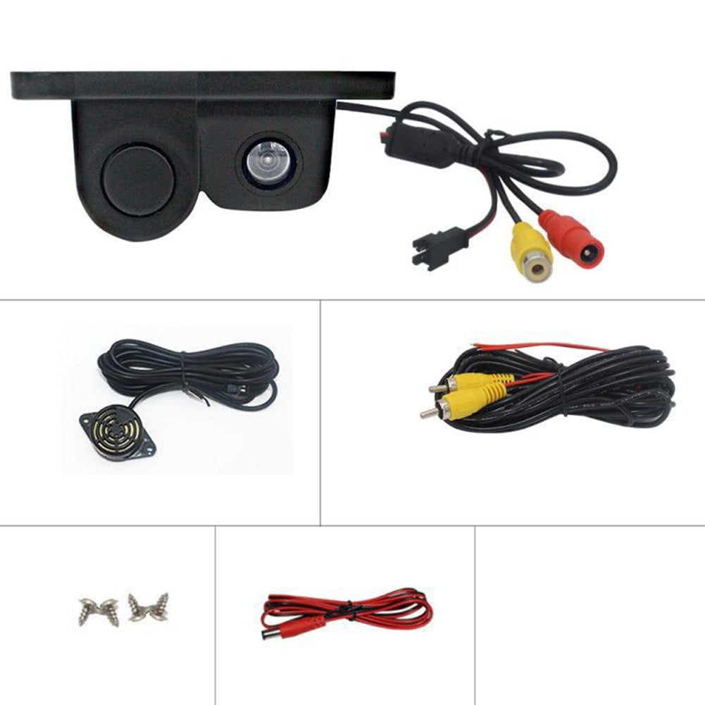2In1 Car Parking Reversing Sensor Rear View Backup Night Vision Camera ...