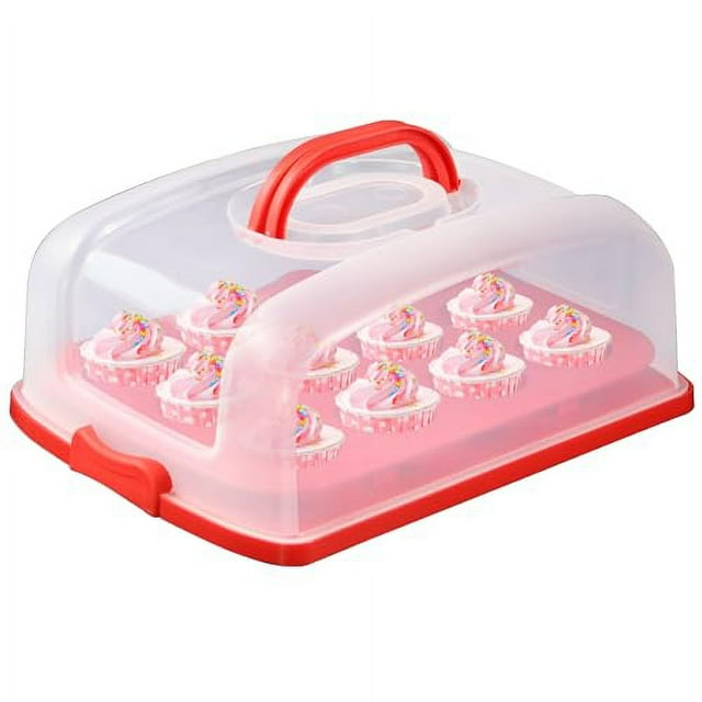 Walmart 2in1 Cupcake & Cake Keeper with Lid, Portable Storage for 12 ...