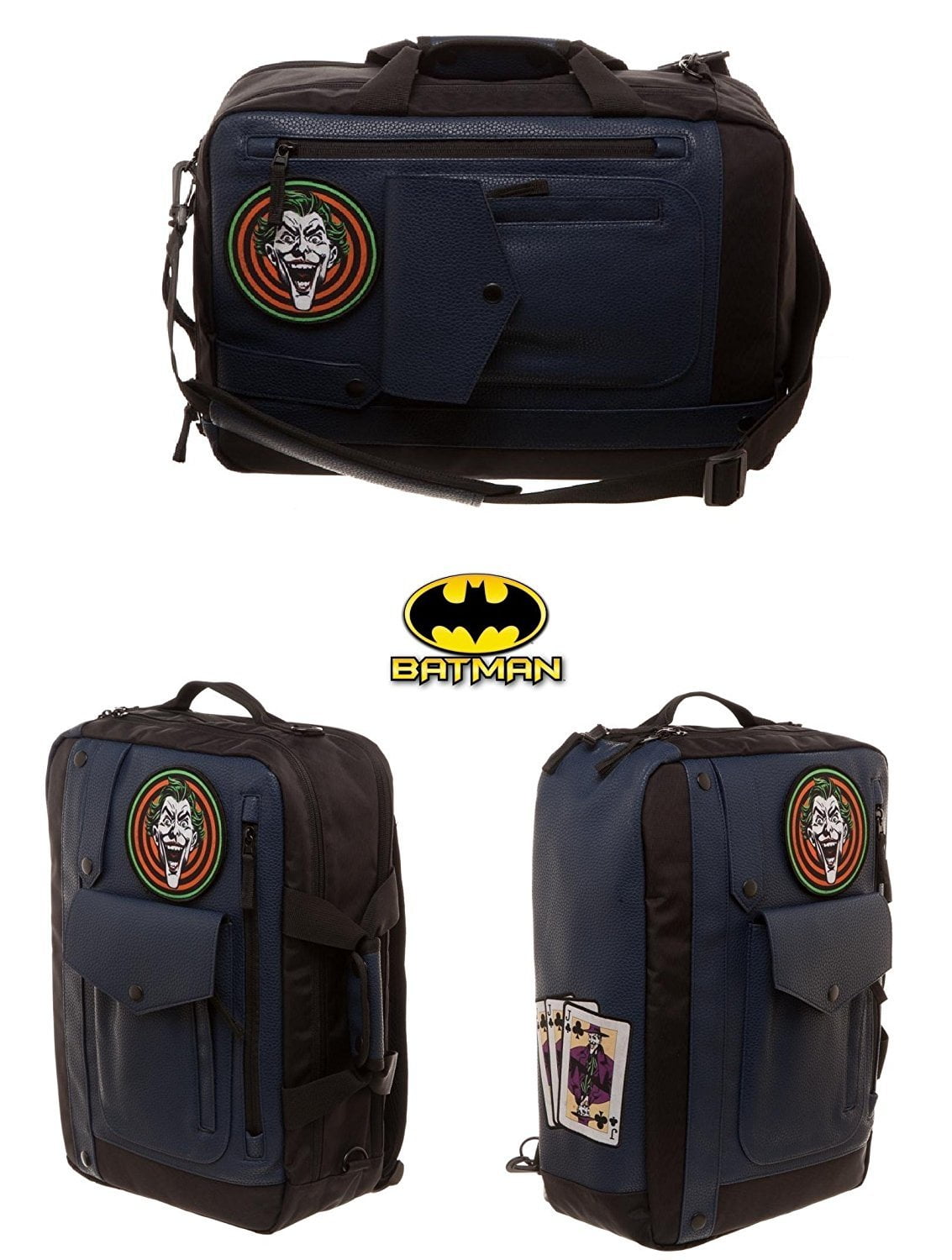 2in1 Deluxe DC Comics Batman Joker Goon Licensed Backpack Messenger ...
