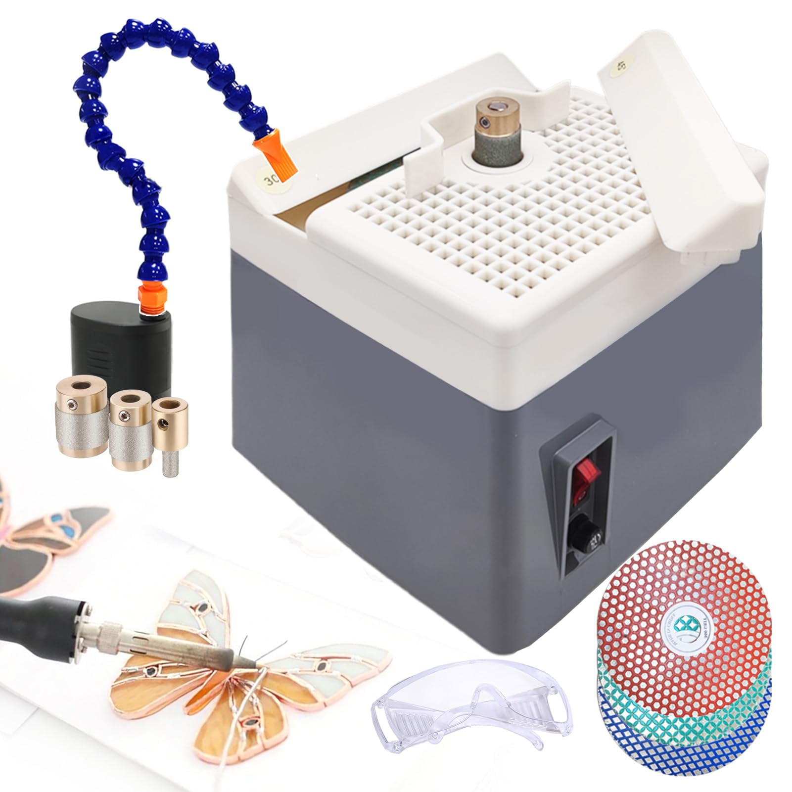 2in1 Glass grinder-Curve/Edge angle grinding for Stained Glass ...
