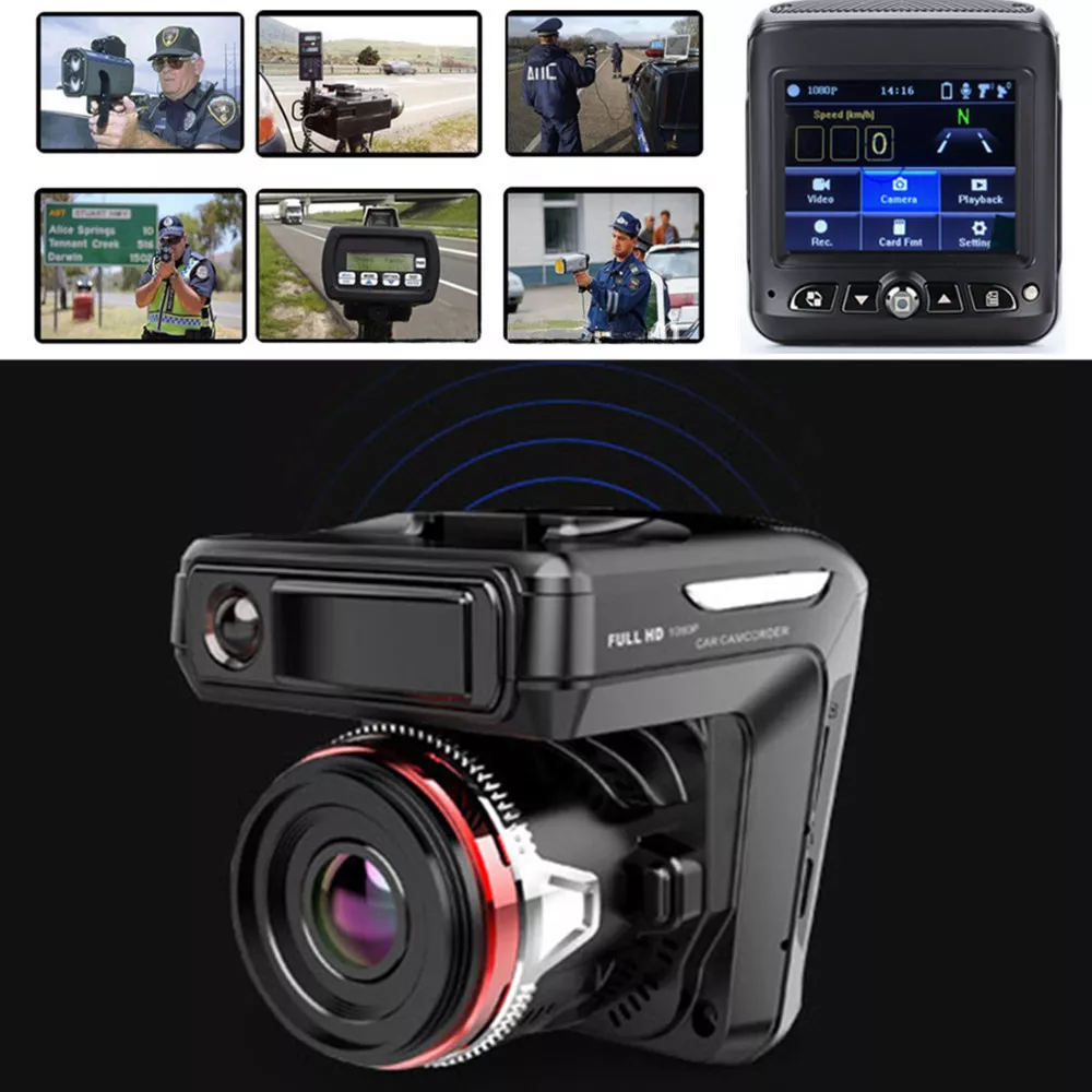 2in1 HD 1080P Car DVR Detector Camera Video Recorder Dash Cam Radar ...