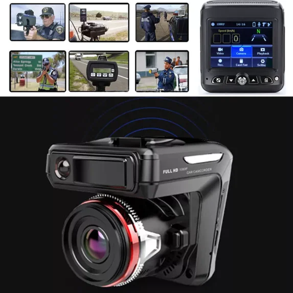 2in1 HD 1080P Car DVR Detector Camera Video Recorder Dash Cam Radar ...