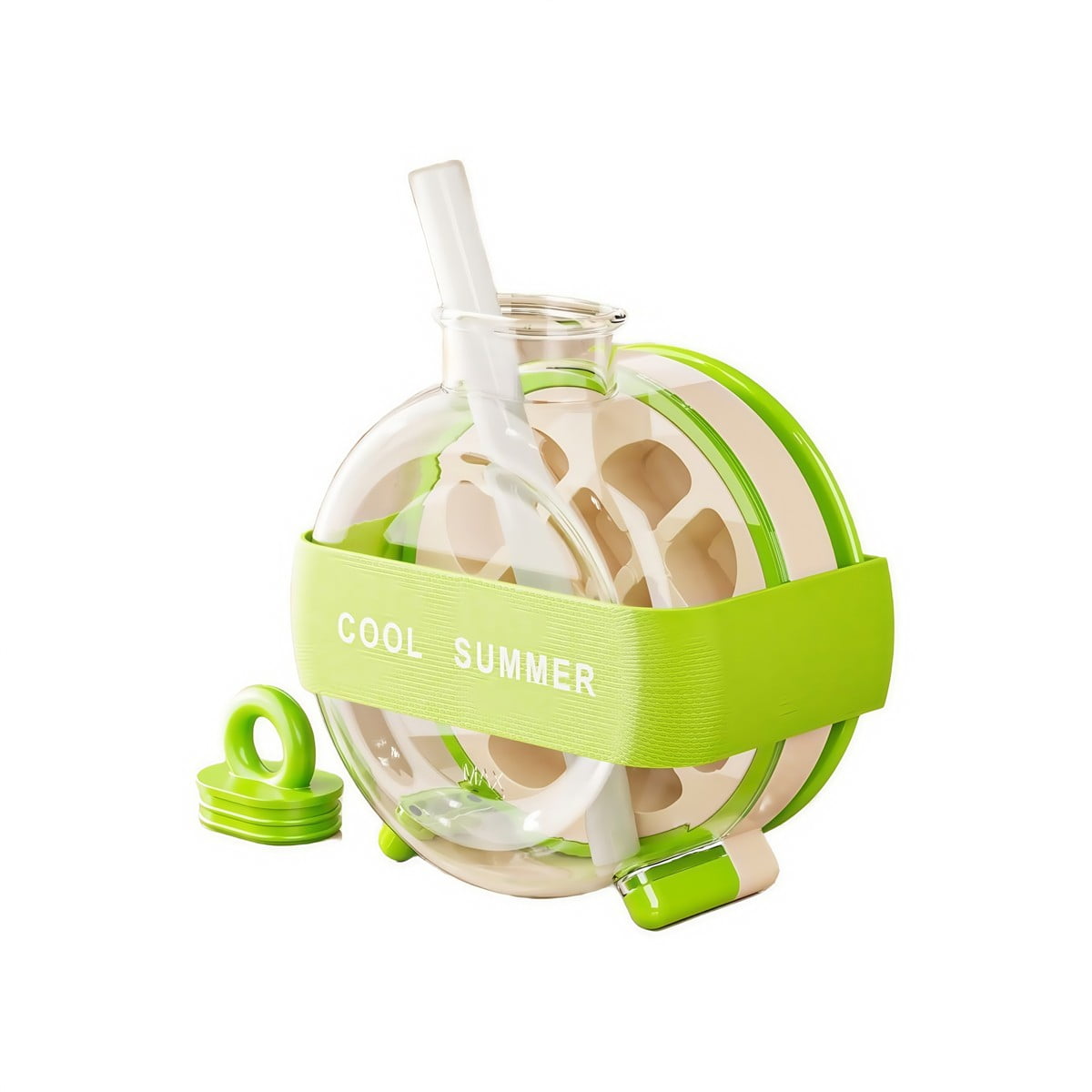 2in1 Ice Cube Bottle Water Bottle Ice Cube Tray with Lid and Bin Ice ...