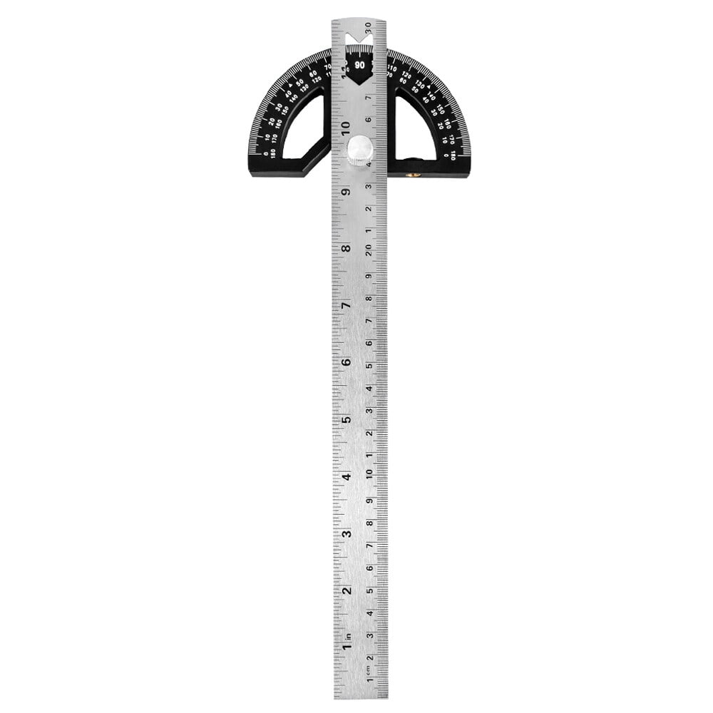 2in1 Multifunctional Magnetic Straight and Angle Measuring Ruler ...