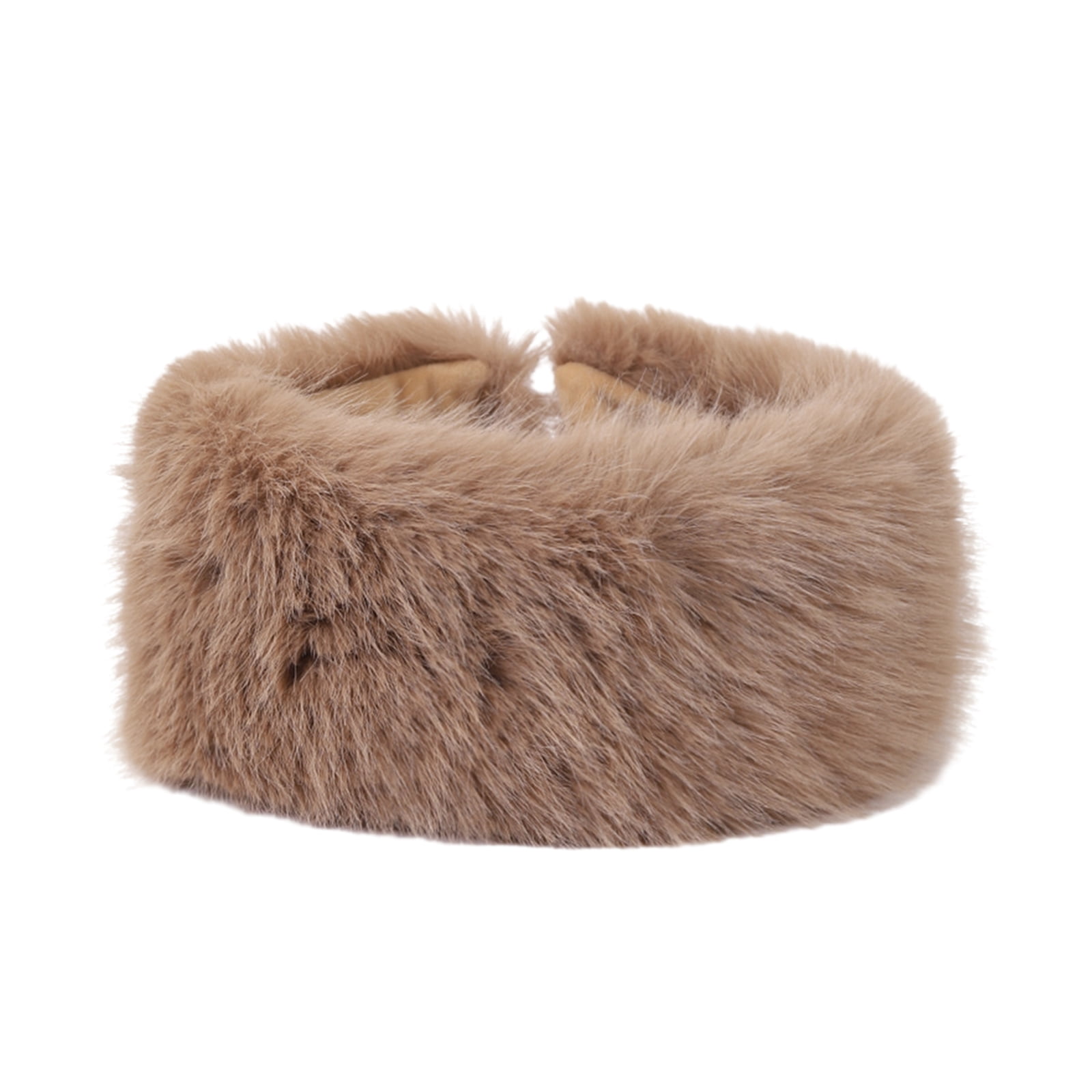 2in1 Plush Empty Top Neck Warmer&Bucket Hat Winter Russian Hat Thicken ...