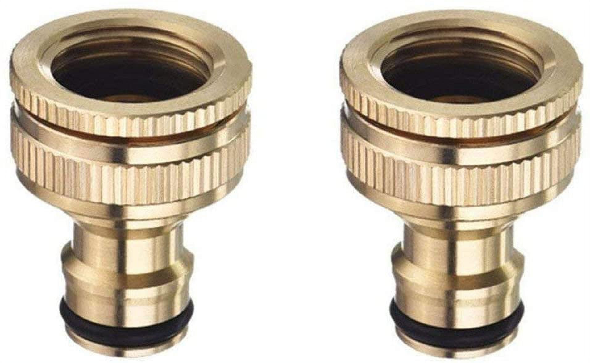 2in1 Screw-In Flow Tap Connector with Threaded Adapter for Outdoor ...