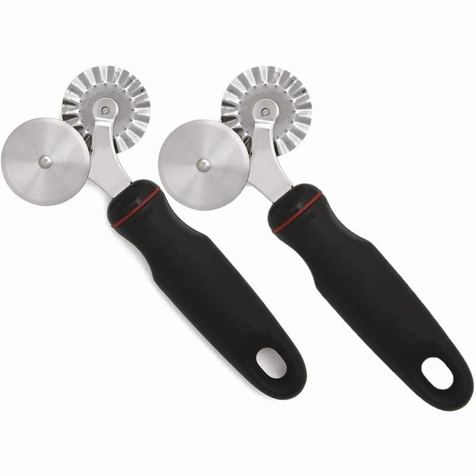 2in1 Stainless Steel Pastry Ravioli Fluted Wheel and Flat Cutter ...