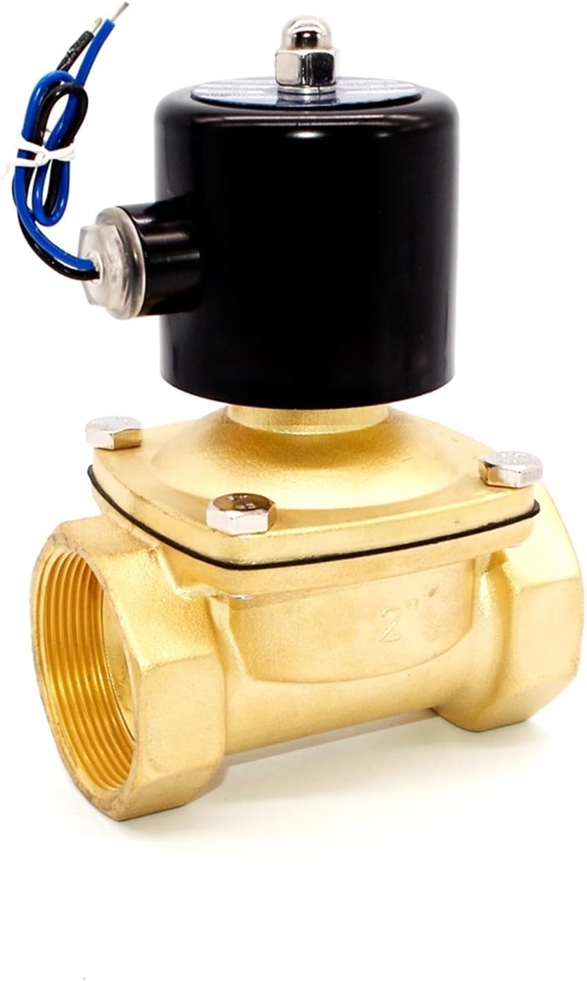 2inch 12v Water Solenoid Valve DN50 2W-500-50 NPT G Brass Normally Closed High Temperature NBR ...