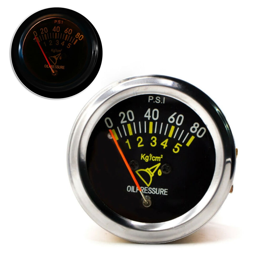 2inch 52mm Universal Mechanical Car Oil Press Pressure Gauge Meter 0-80 ...