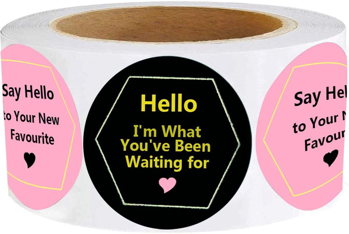 2inch Hello Stickers "Hello I'm What You've Been Waiting for ,Say Hello ...